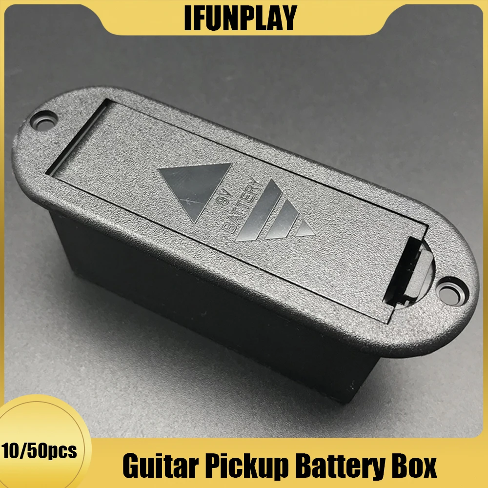 10/50pcs ABS Guitar Pickup Battery Box 9V Battery Holder Case Cover ...