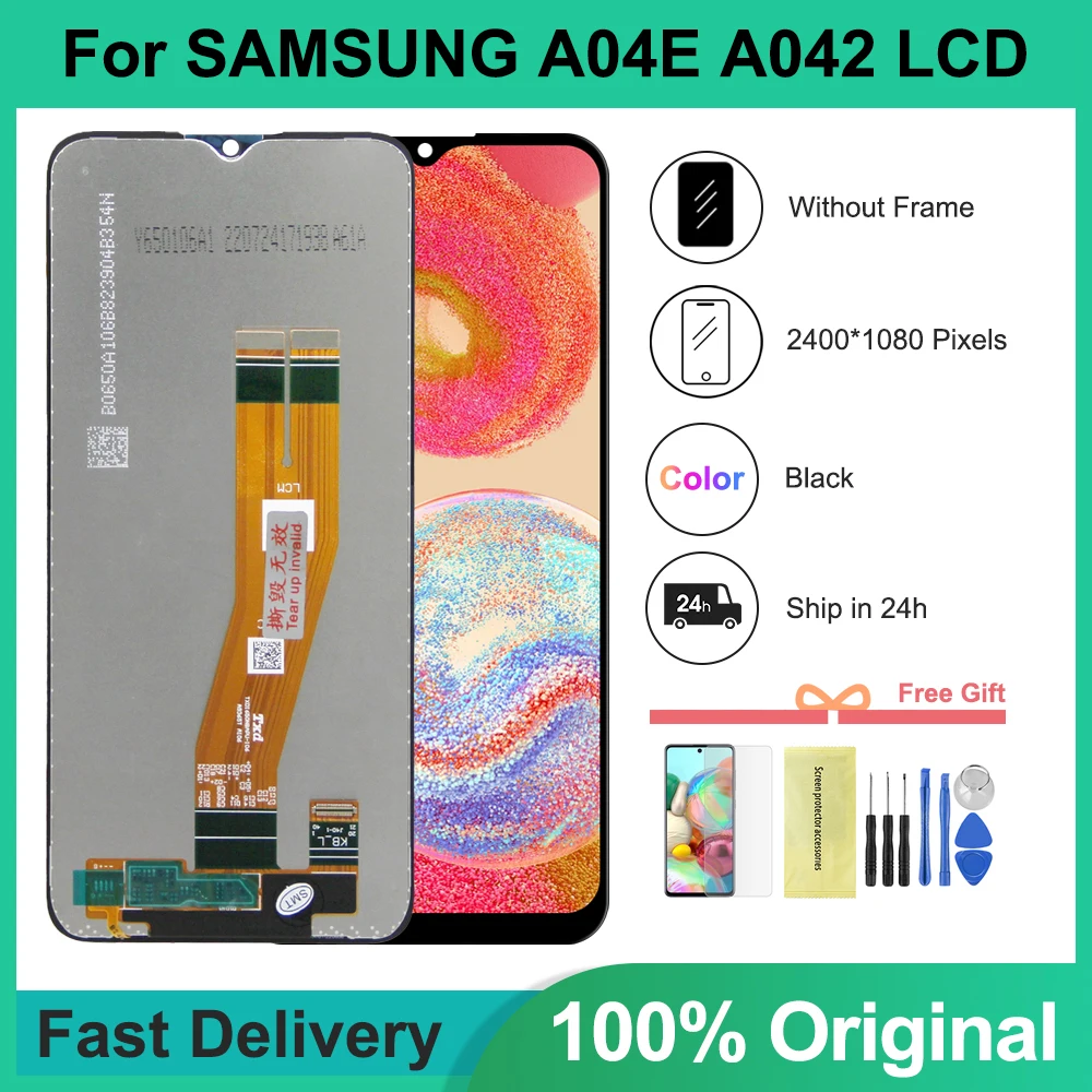 Reemplazo de pantalla A04E para Samsung Galaxy A042 LCD A042F,A042F/DS, piezas de reparación de ...