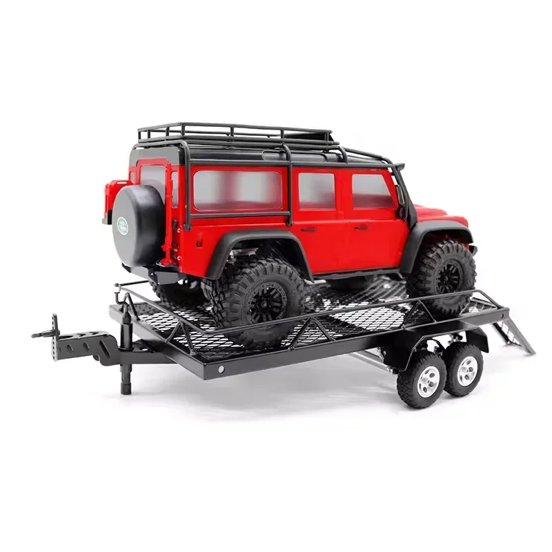 1:18 Metal RC Car Trailer Cargo Carrier for TRX4M SCX24 FCX24 1/18 RC ...