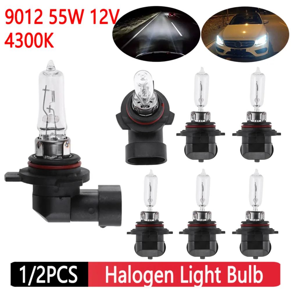 1-2pcs-Halogen-Light-Bulb-9012-HIR2-Car-Light-Bulb-12V-55W-4300K-Clear ...