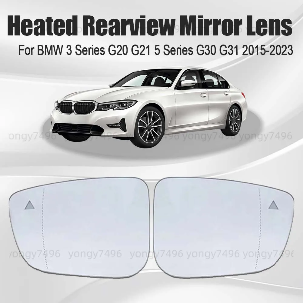 Car Wide Angle Heated Rearview Mirror Lens For BMW 3 Series G20 G21 5 ...
