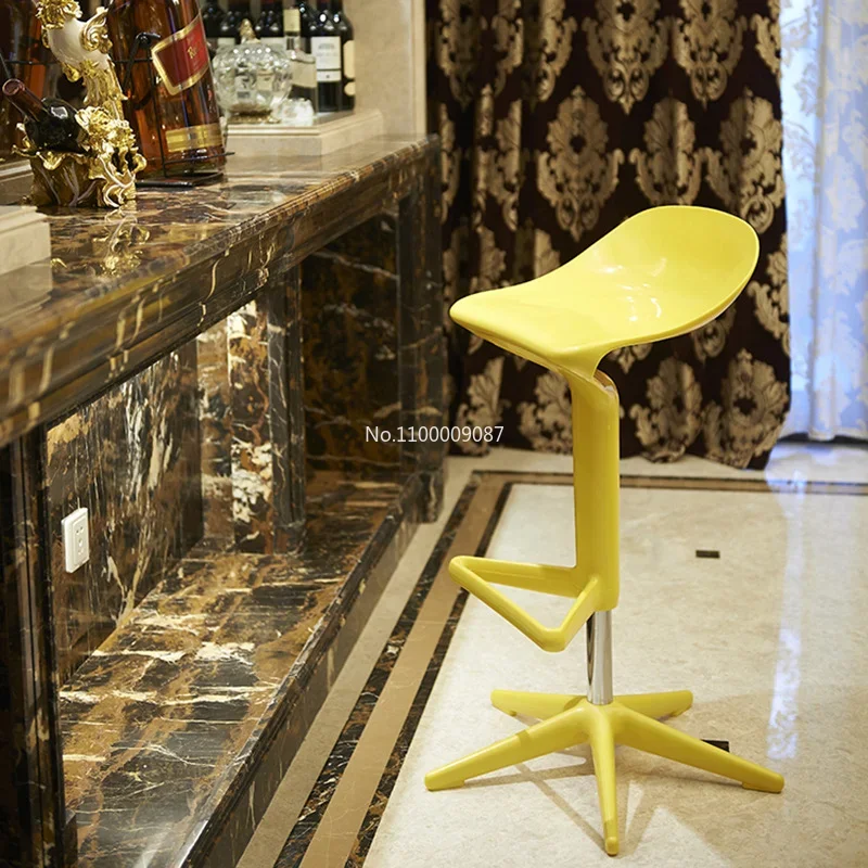 Nordic-creative-rotating-high-bar-stool-simple-front-desk-chair ...