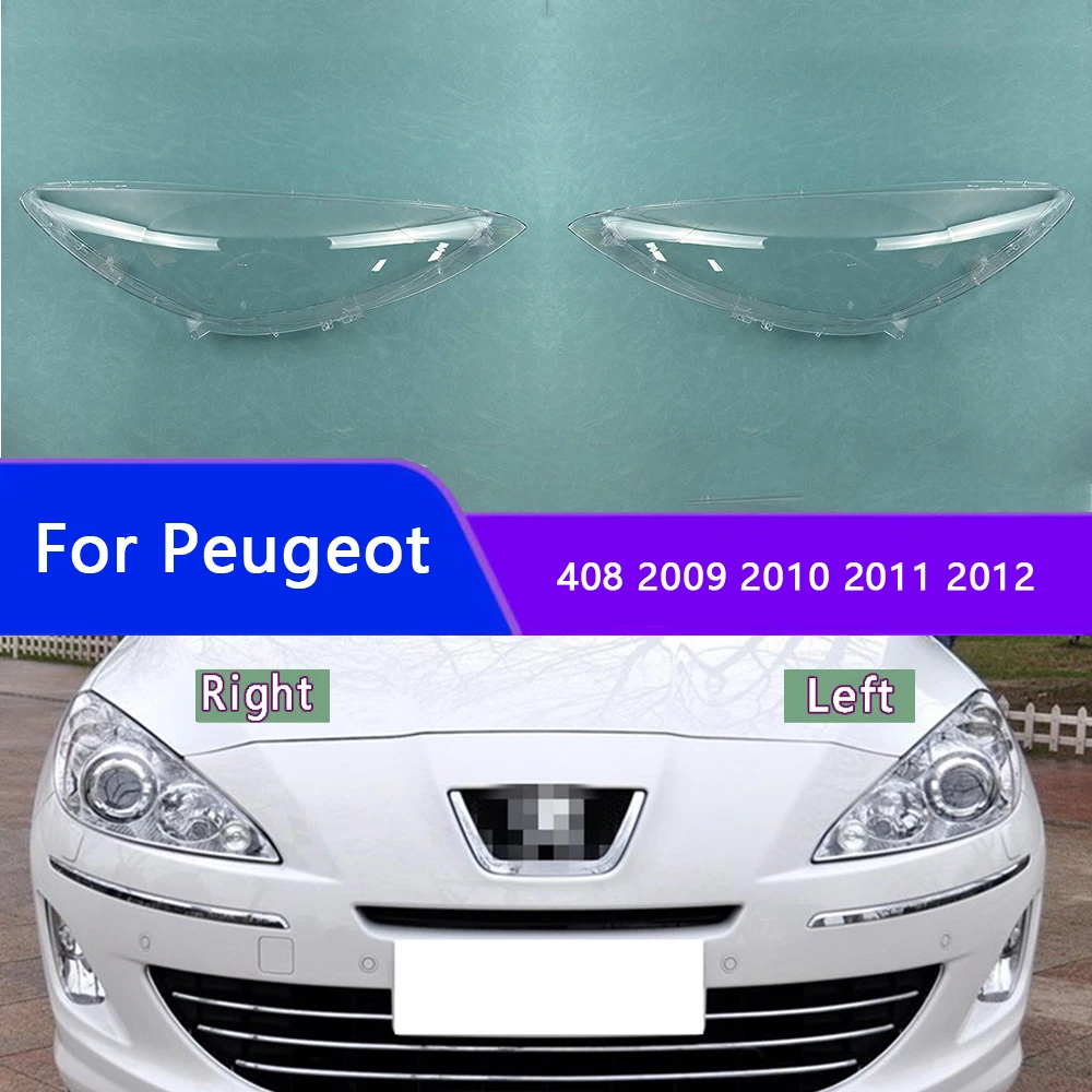 For-Peugeot-408-2009-2010-2011-2012-Headlamp-Cover-Transparent ...
