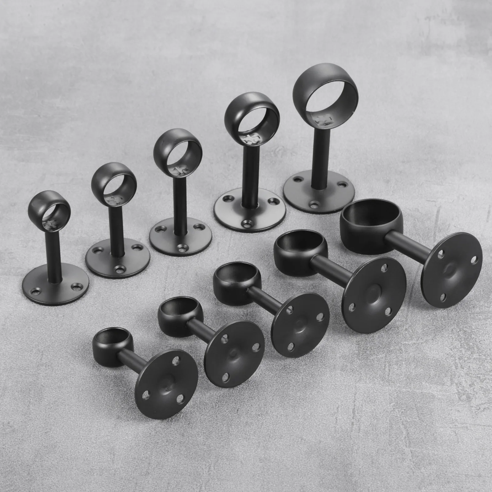 Dreld 2pc Stainless Steel Flange Rod Holder Closet Pole End Supports ...