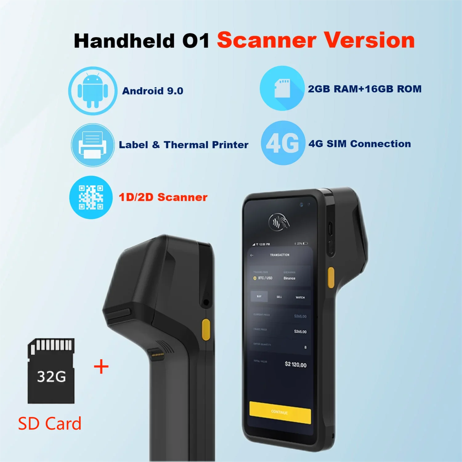 Free-Shipping-2D-Scanner-Android-Mobile-PDA-4G-SIM-Handheld-POS-2-16GB ...