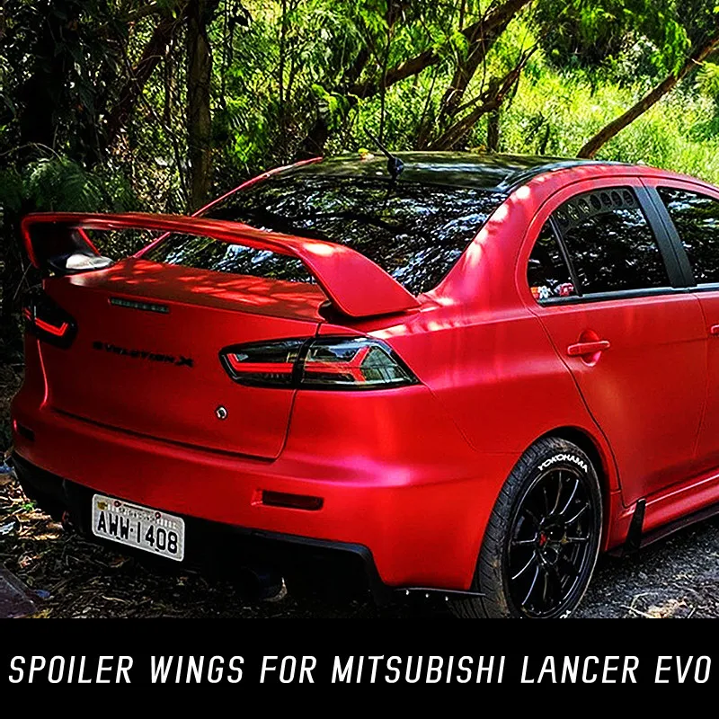 For-2008-2015-Mitsubishi-Lancer-EVO-Car-Rear-Trunk-Lid-Spoiler-Wings ...