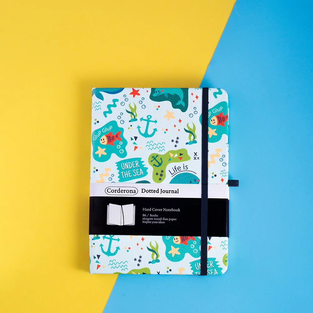 Dotted-Notebooks-b6-Journal-cover-Sea-Doodle-Back-Pocket-Thick-Paper ...