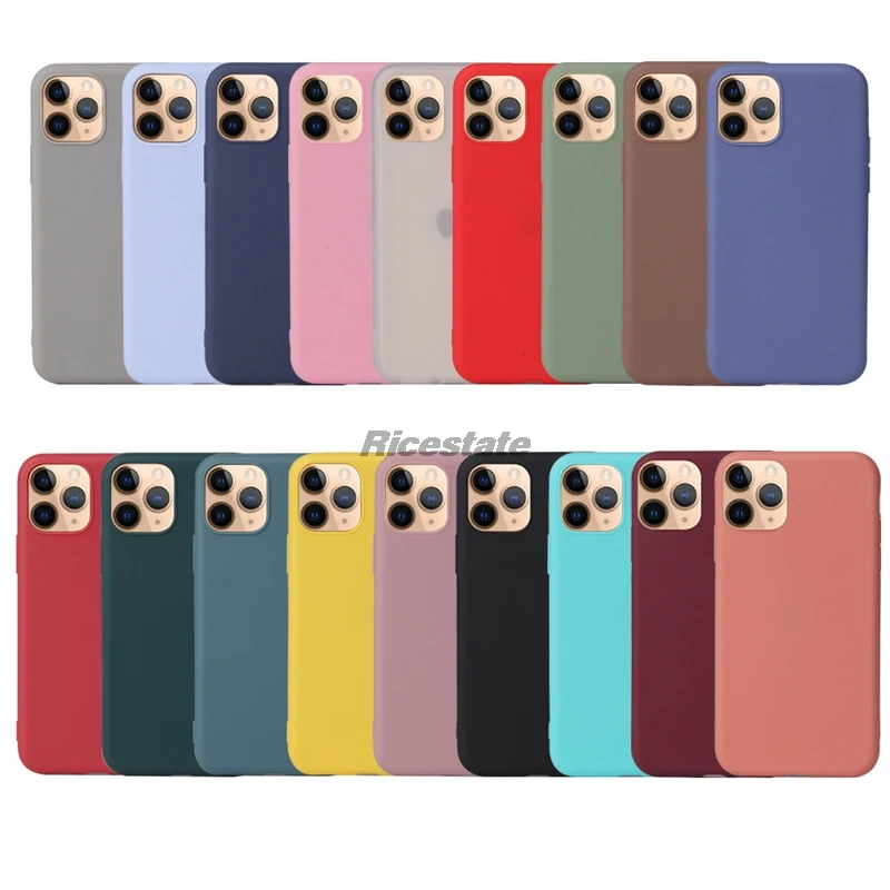 Cute Matte Solid Candy Phone Case for Iphone 12 mini 11 12 Pro Xs Max ...