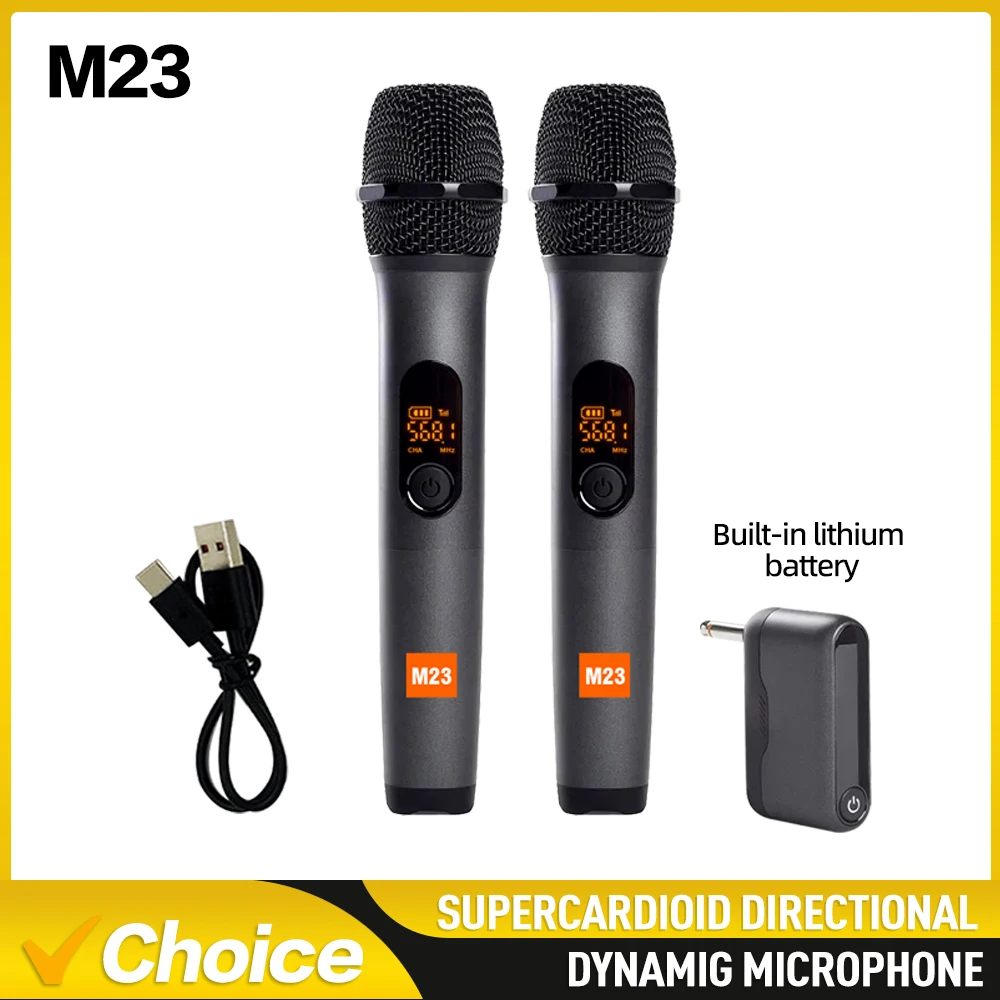 M23-UHF-2-Channel-Wireless-Microphone-System-with-Rechargeable-Receiver ...