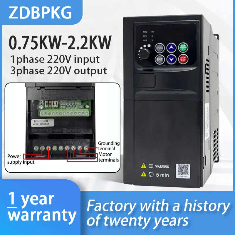 New 220V to 220V high efficiency VfD 0.75kw inverter interface 220V ...