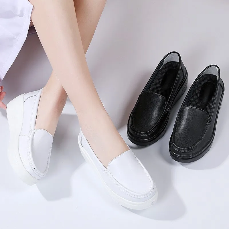 Nurse-shoes-small-white-shoes-women-cross-border-new-comfortable-wedge ...