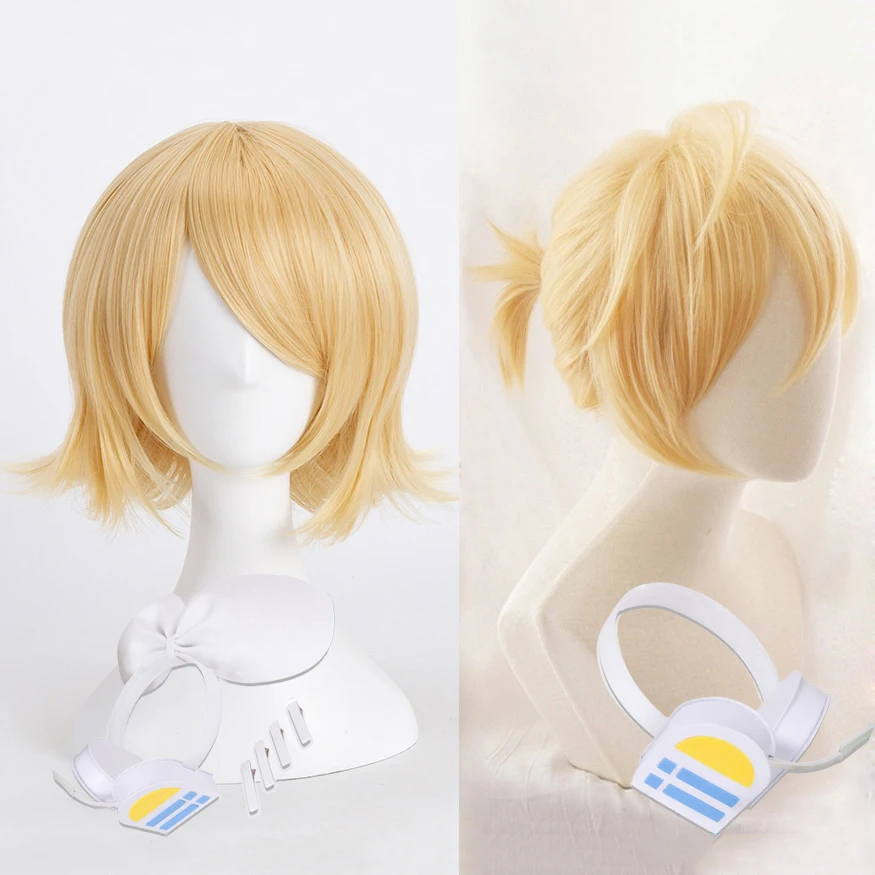 Rin-Len-Short-Blond-Heat-Resistant-Synthetic-Hair-Anime-Cosplay-Wigs ...