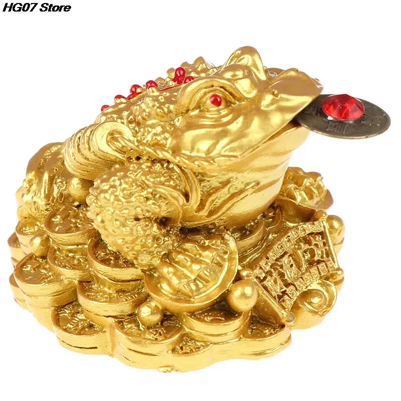 Wealth Golden Frog Toad Coin Chinese Fortune Frog Feng Shui Toad Money ...