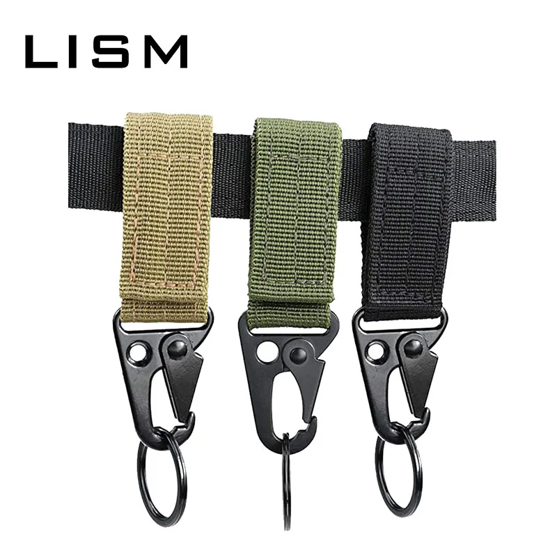Tactical-Molle-Clip-Buckle-Nylon-Belt-Key-Ring-Keychain-Holder ...