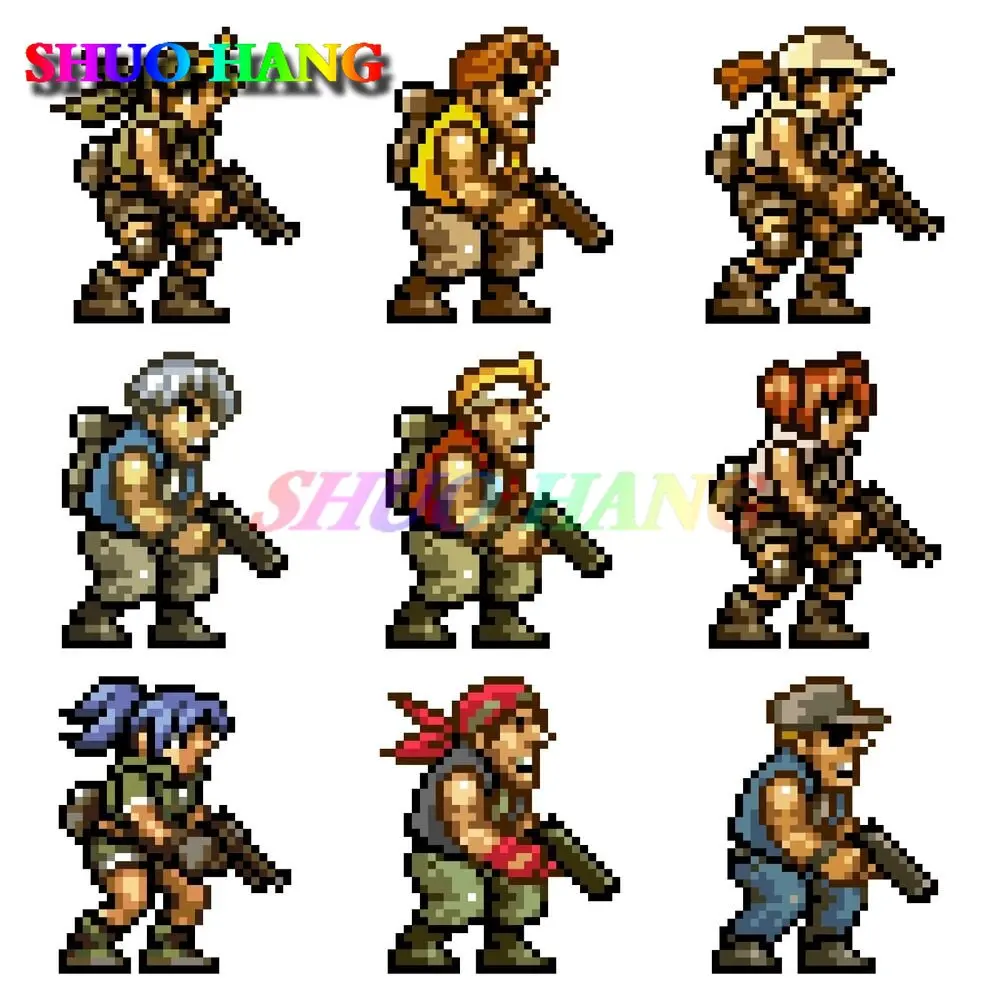 Interesting-Metal-Slug-Character-Pixel-Game-Art-Gloss-Vinyl-Sticker-Art ...