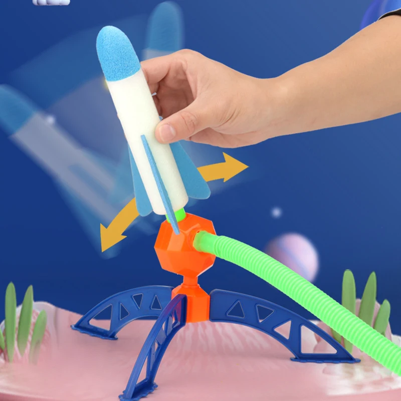 Generic Rocket Foot Pump Launcher Toys Sport Game Jump Stomp Outdoor ...