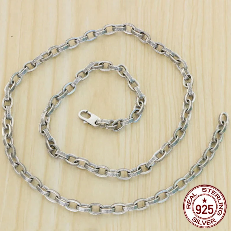 S925-Sterling-Silver-Necklace-Vintage-Personalized-Gothic-Style-Simple ...
