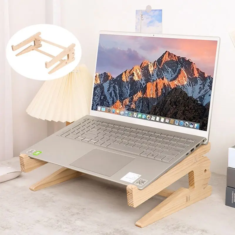 Wood-Laptop-Stand-For-NoteBook-Pro-Universal-Computer-Stands-For-Desk ...