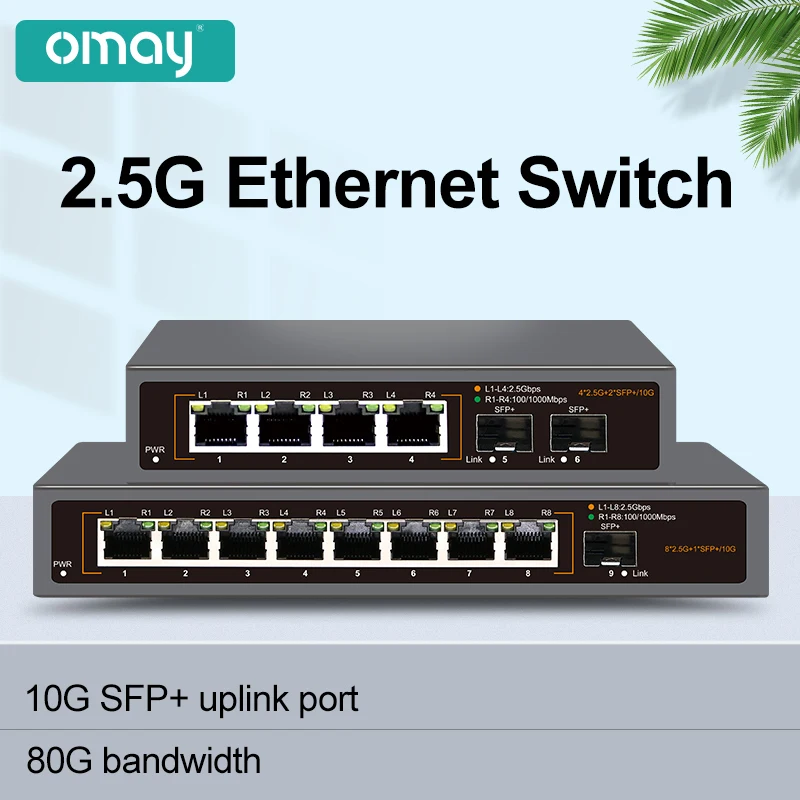 OMAY-2-5GbE-Network-Switch-4-Ports-2-5G-RJ45-with-2-Ports-10G-SFP ...