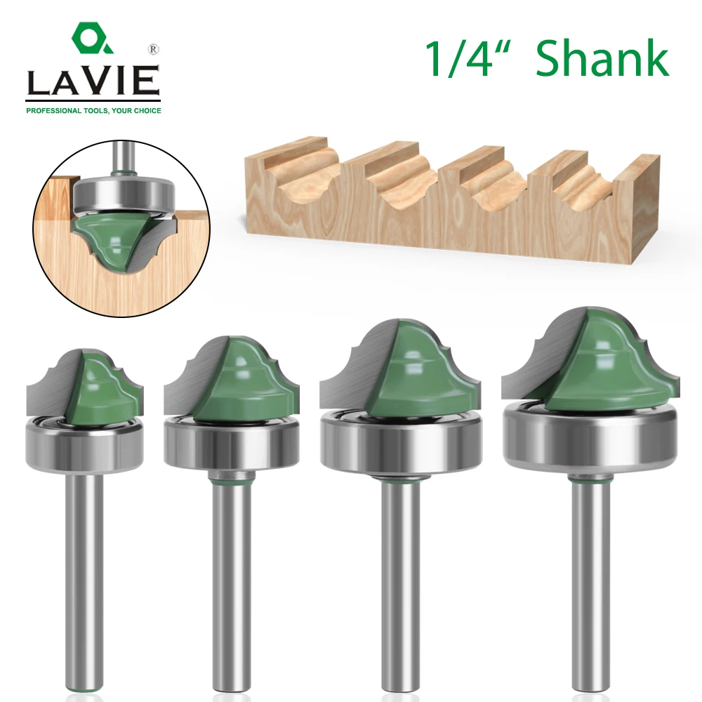 LAVIE-1pc-6-35mm-Shank-Double-Roman-Ogee-Edging-Router-Bit-Bearing-Wood ...