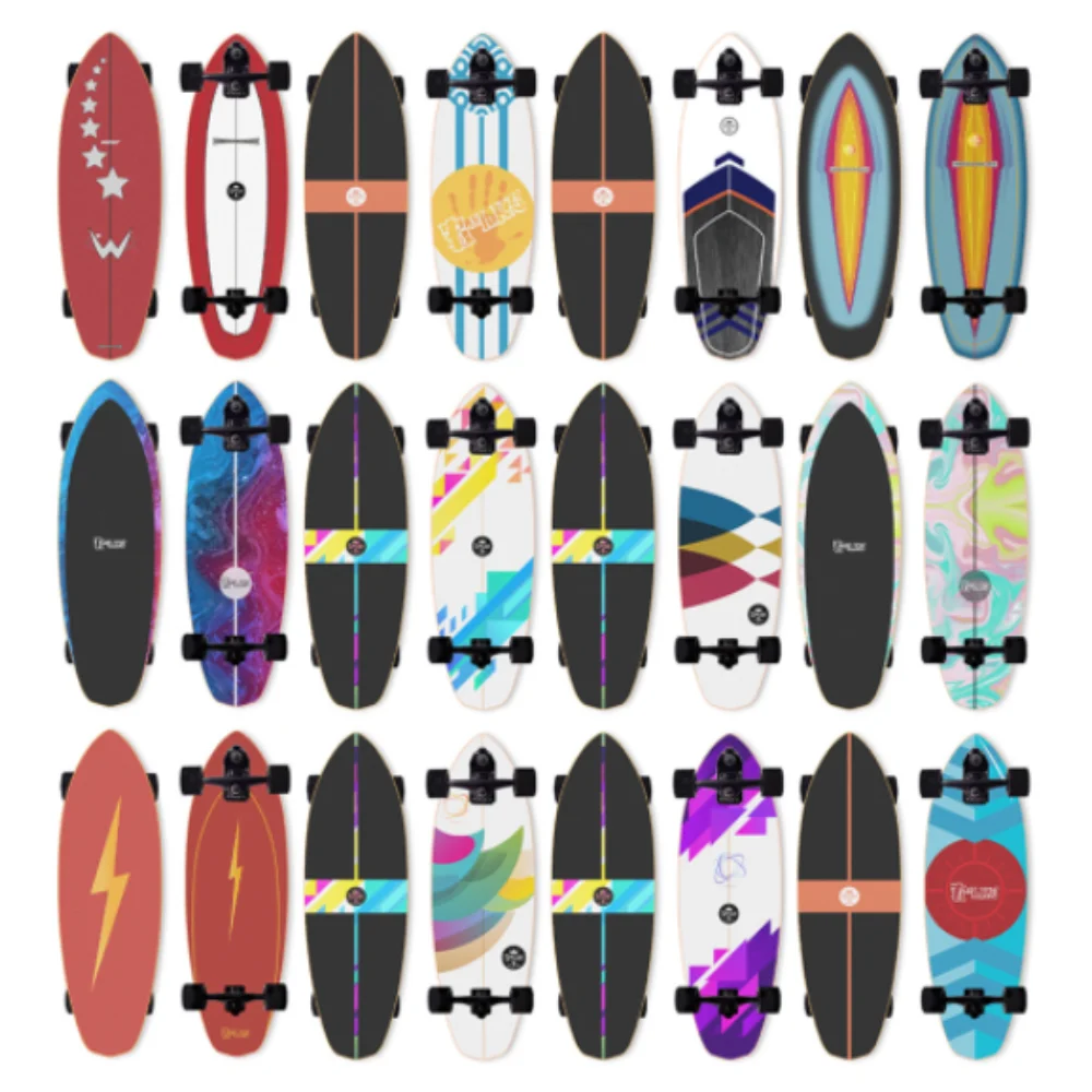 32 Inch Skateboard Longboard Road Adult Brush Street 7-Tier Maple 4 ...