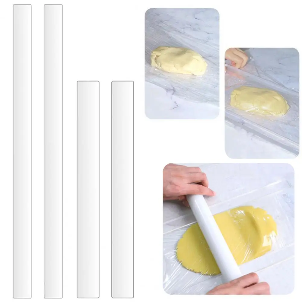 2Pcs-Rolling-Pin-Guide-Reusable-Food-Grade-Heat-Resistant-Acrylic ...