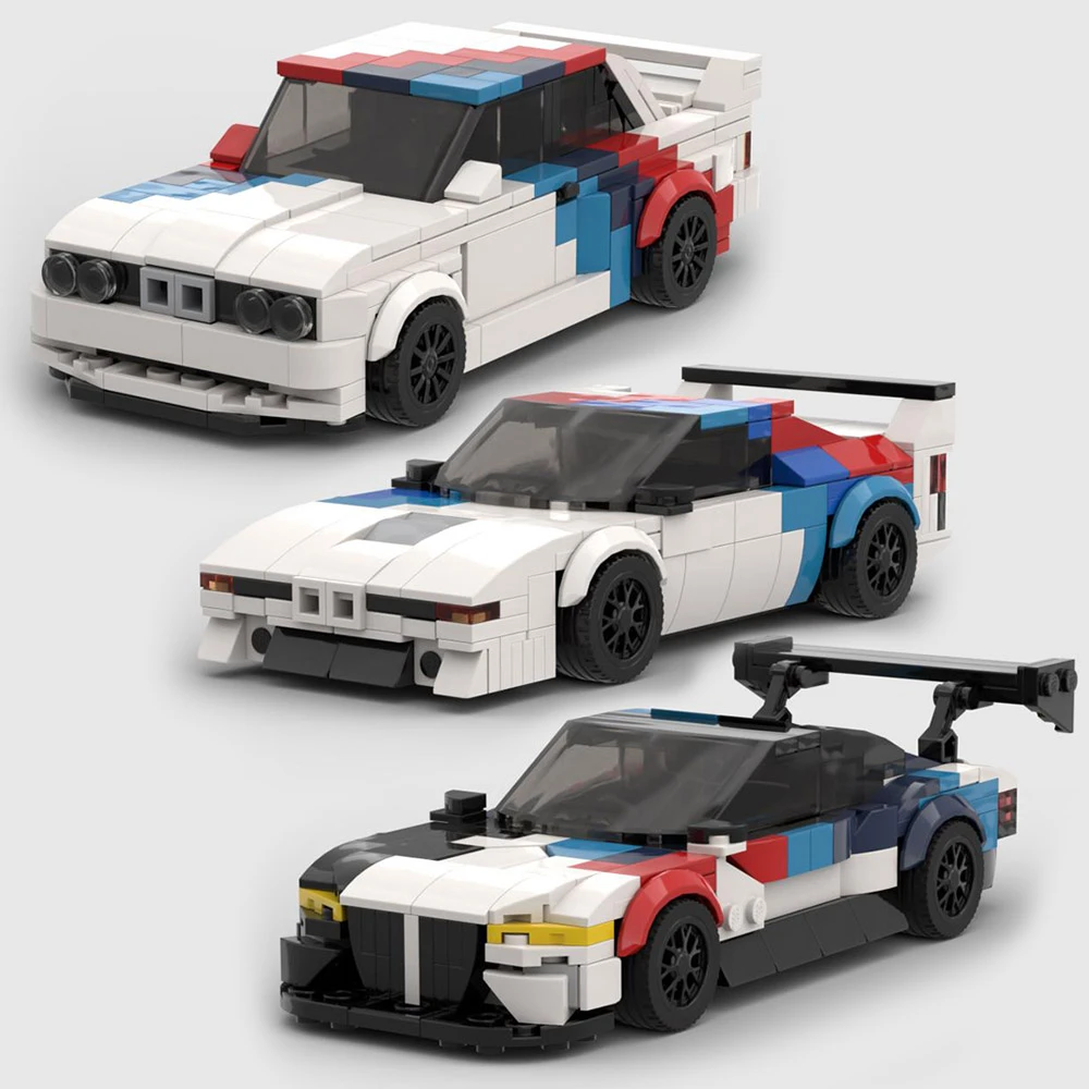 Moc Brick Speed Champions M4 M1 M3 E30 Rally Racing Sports Car Vehicle ...