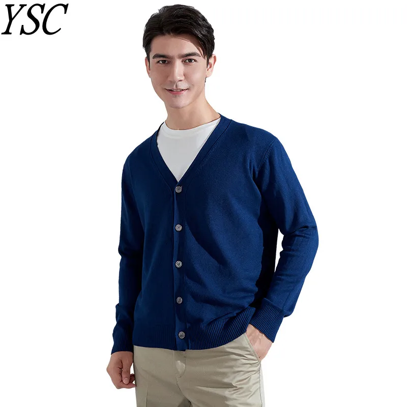 YSC-Cardigan-Triblockchain-en-M-lange-de-Laine-et-Cachemire-pour-Homme ...