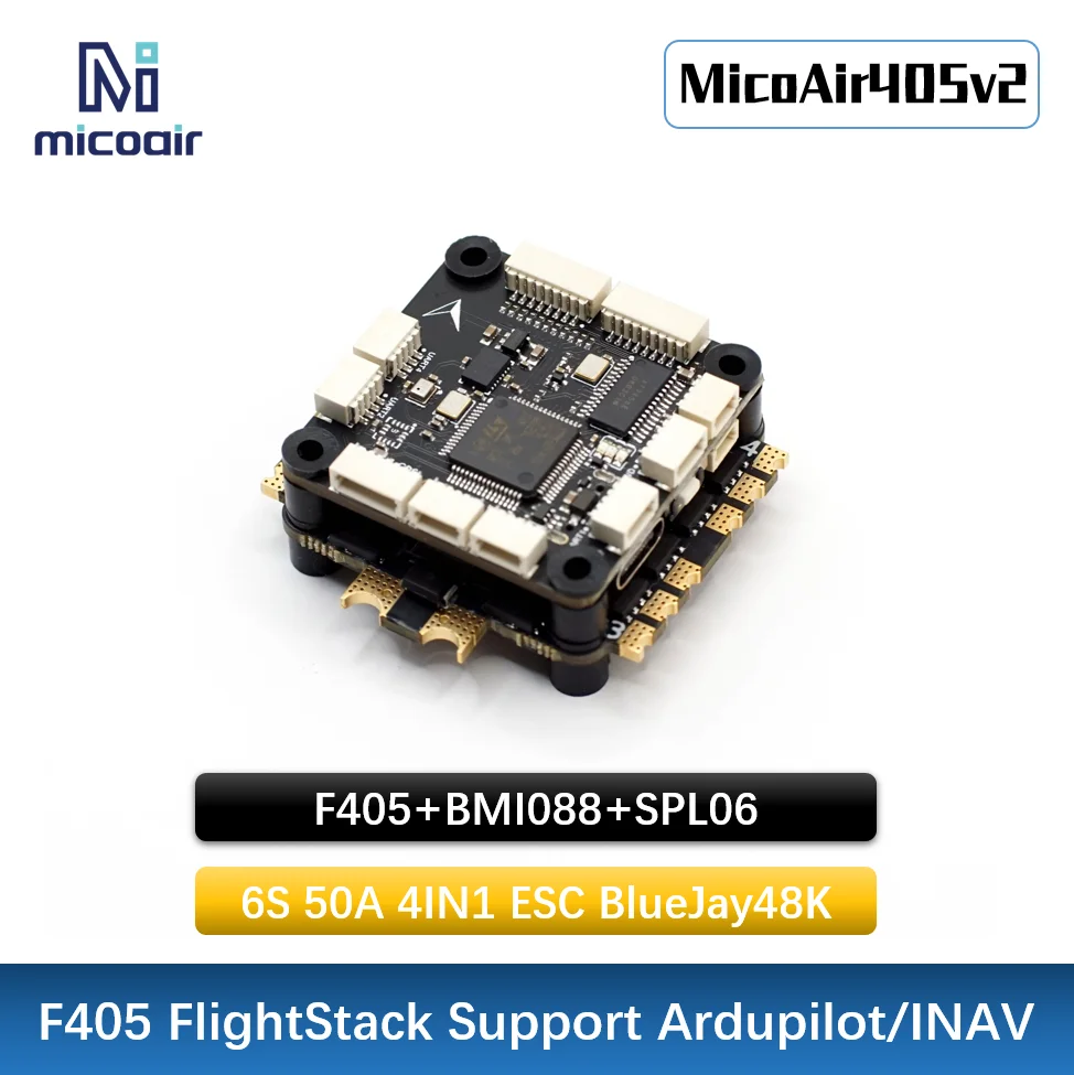 MicoAir405v2-F405-Stack-30x30-Flight-Controller-with-Bluejay-50A-4IN1 ...