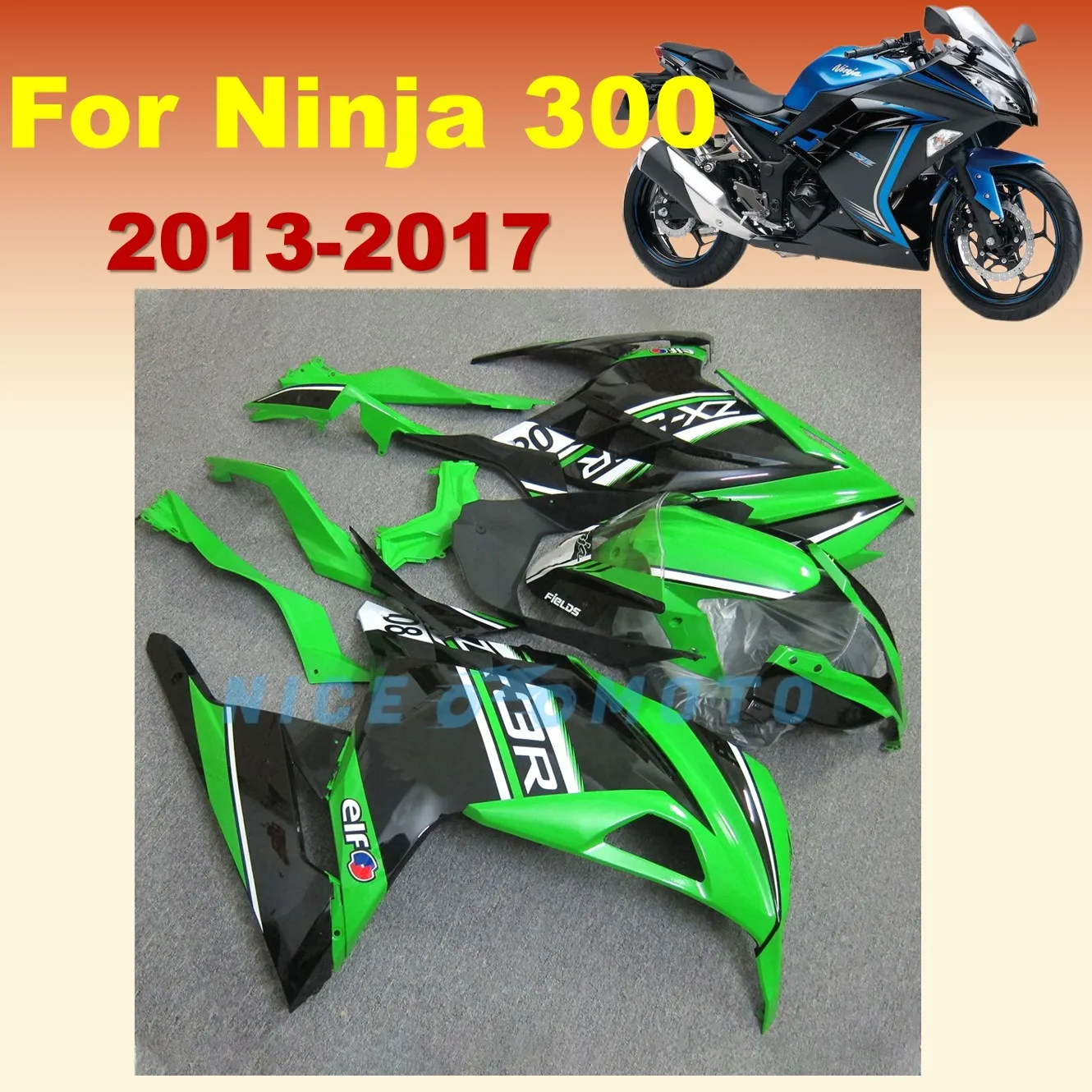 Motorcycle Fairing Kit For Kawasaki Ninja 300R ninja 300 2015 2016 2017 ...
