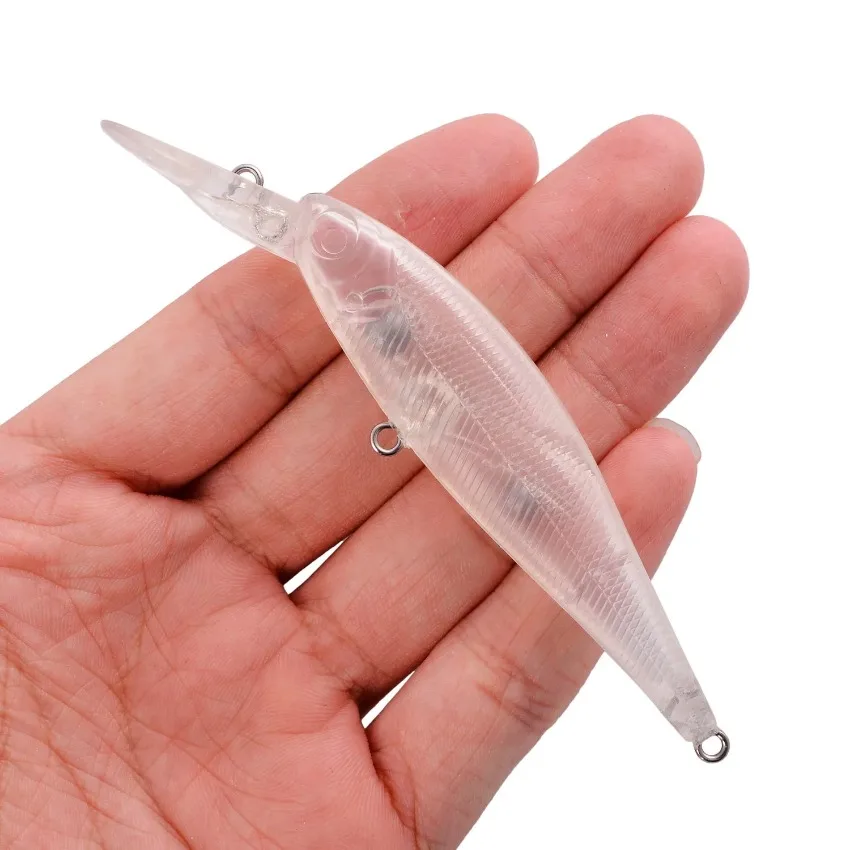 20PCS-Unpainted-Blanks-Bait-Minnow-Fishing-Lure-103mm-7-9g-Floating ...