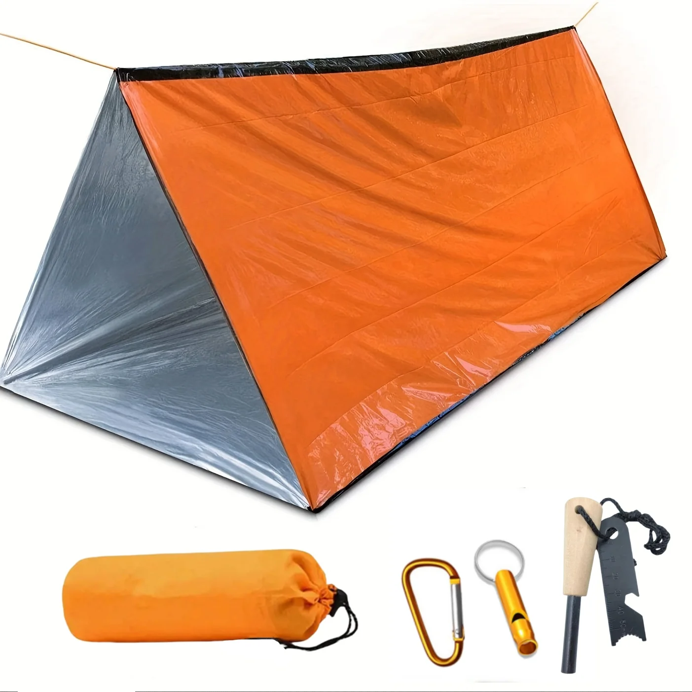 Survival-Tent-2-Person-Emergency-Shelter-Tube-Tent-Waterproof-Emergency ...