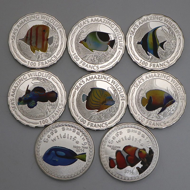 Beautiful Silver Coin Wildlife Africa Fish Commemorative Coins ...
