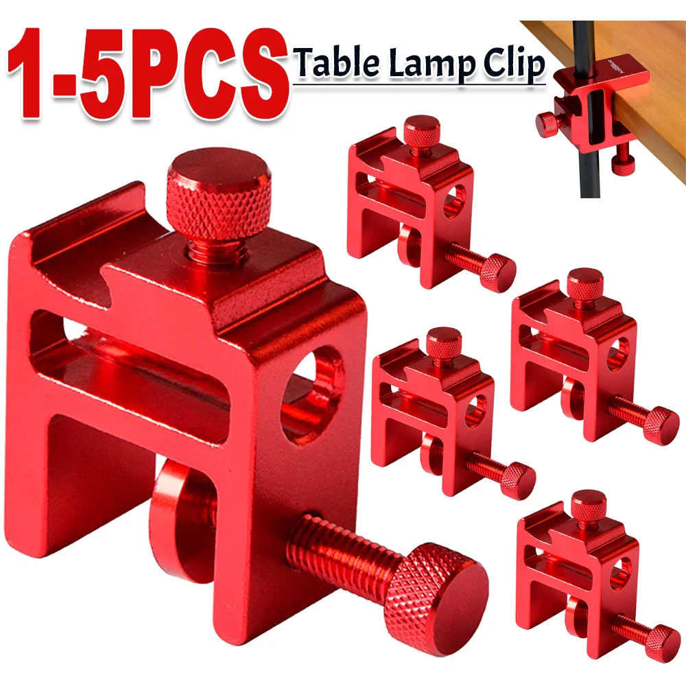 1-5pcs-Table-Lamp-Clip-Light-Pole-Fixing-Clamps-Aluminum-Alloy-Camping ...
