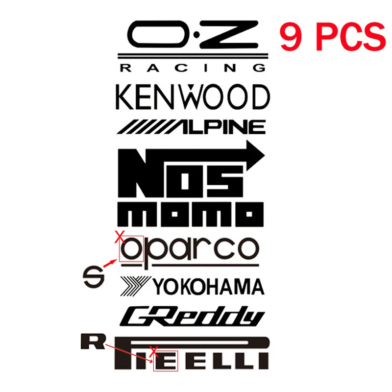 Car Racing Logo Stickers