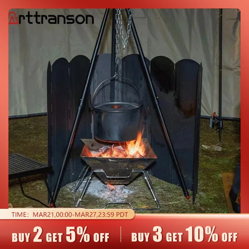 Folding Camping Stove Windscreen Outdoor Wind Blocker 8 Plates Camping ...