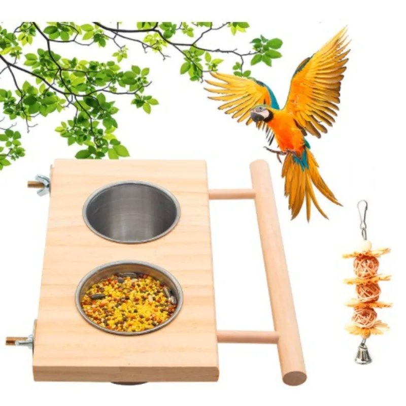 Parrot-Stainless-Steel-Food-Box-Food-Trough-Food-Cup-Food-Can-Food-Bowl ...
