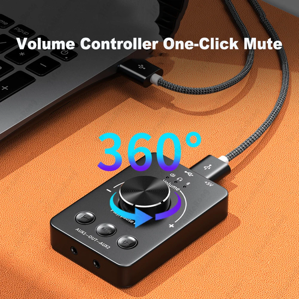 USB-Volume-Control-Knob-Convenient-Multimedia-PC-Speaker-Volume-Controller-and-Bluetooth ...