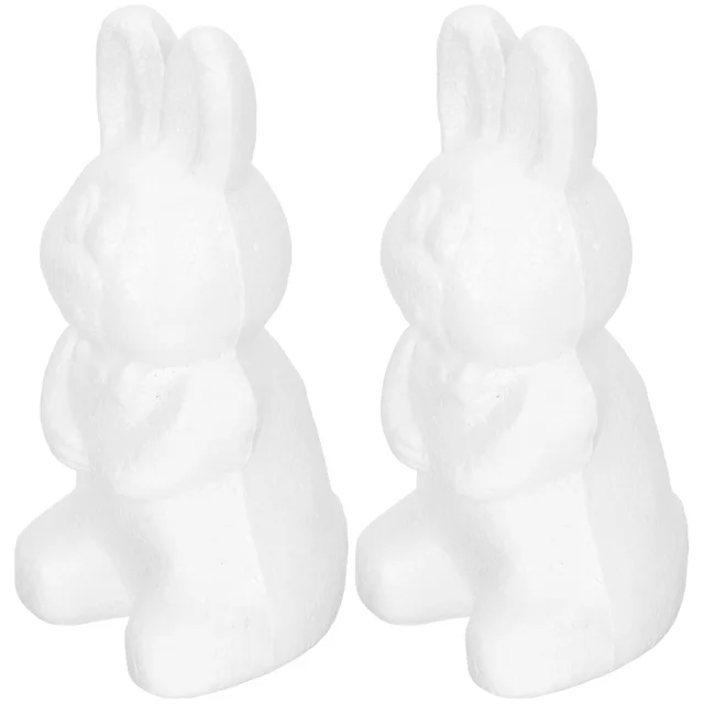 Foam Rabbit Diy Craft Bunny White Shapes Polystyrene Model Animal Shape ...