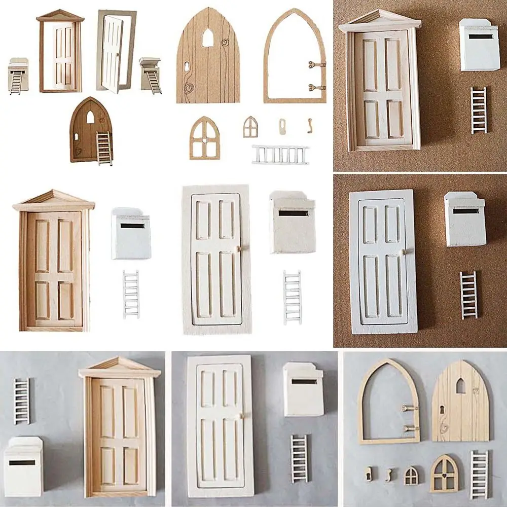 Cute-Wooden-Frame-Home-Model-Ornaments-Doll-House-DIY-Door-Windows-1-12 ...
