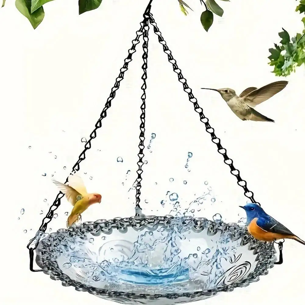 Hanging Bird Feeding Tray Garden Decoration Outdoor Bird Bath Tray ...