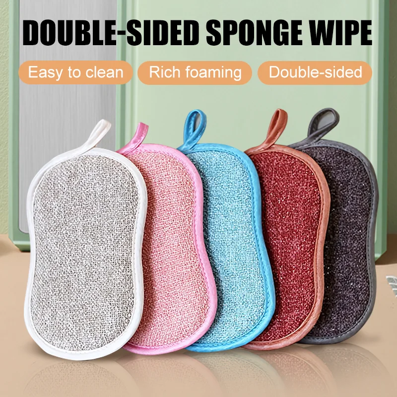 5-1pcs-Super-Absorbent-Microfiber-Scrub-Sponge-Double-Sided-Magic ...