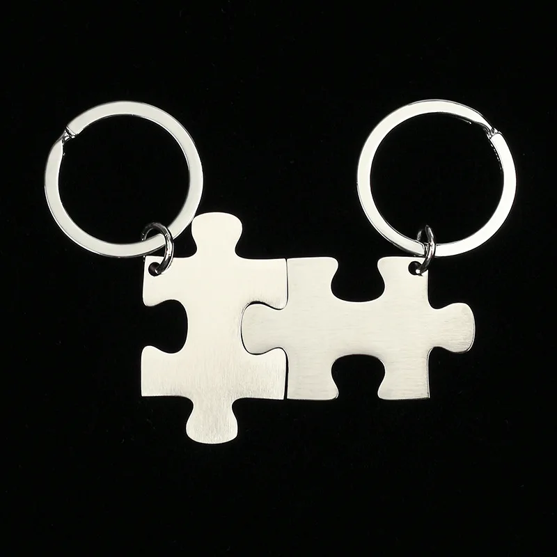 puzzle-keychain-for-Men-Women-Lovers-Stainless-Steel-Key-Chain-Ring ...