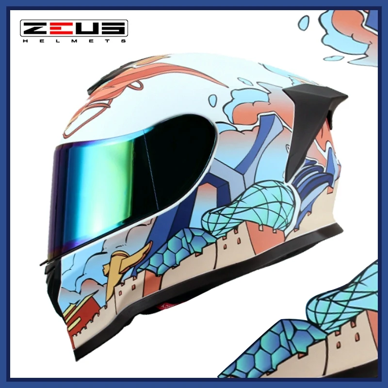 ZEUS Full Face HELMET ECE DOT Certification For Man Summer Motocross ...