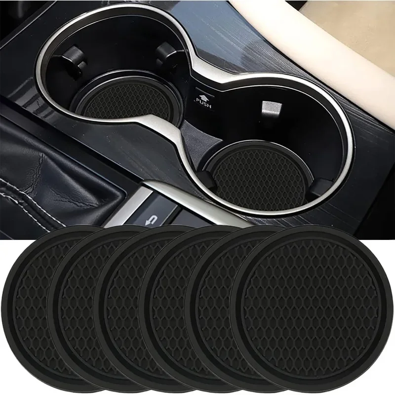 6PCS-Car-Coaster-Silicone-Non-slip-Gasket-Cup-Soft-Rubber-Insulation ...
