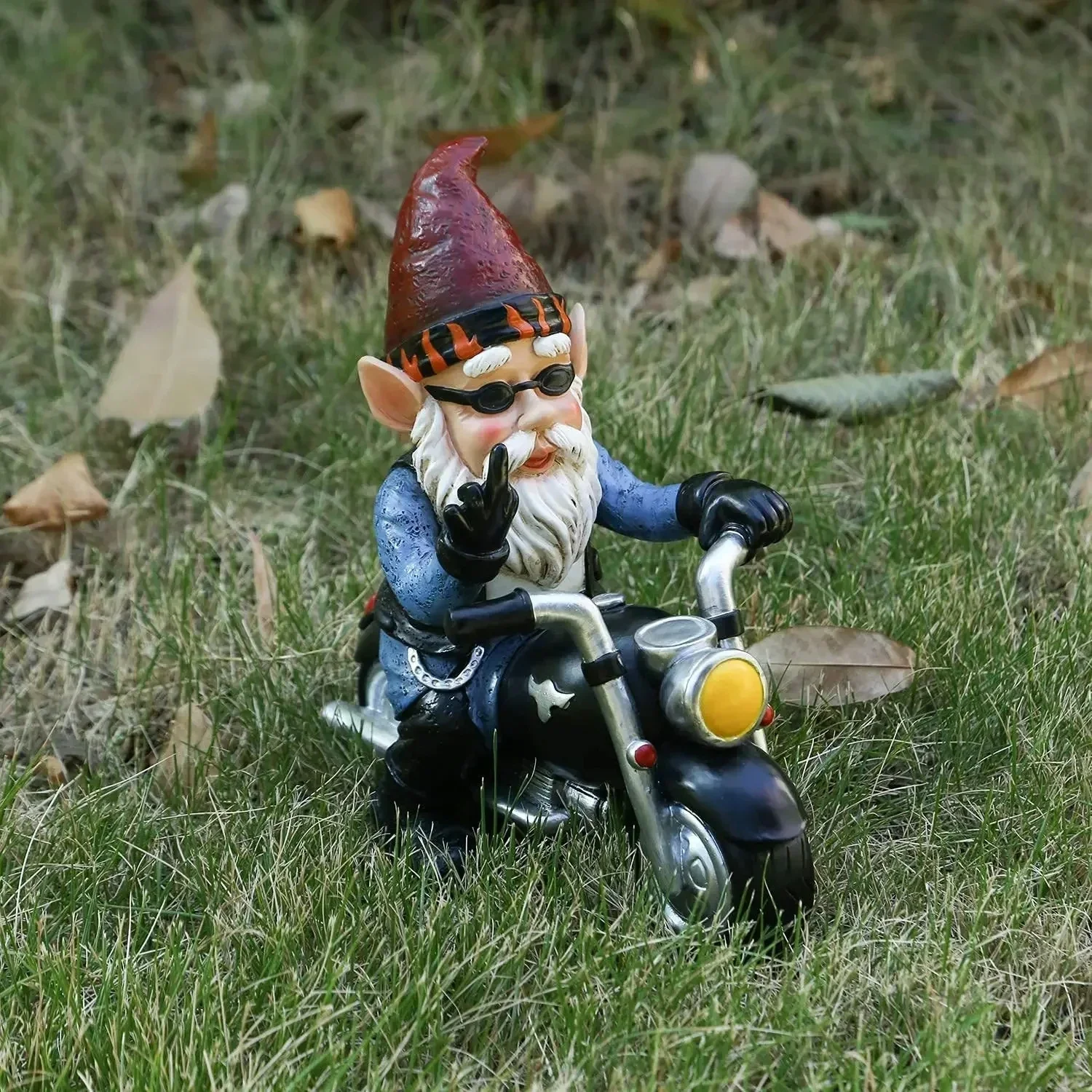 Garden-Decoration-Outdoor-Creative-Gnome-Middle-Finger-Patio-Ornament ...