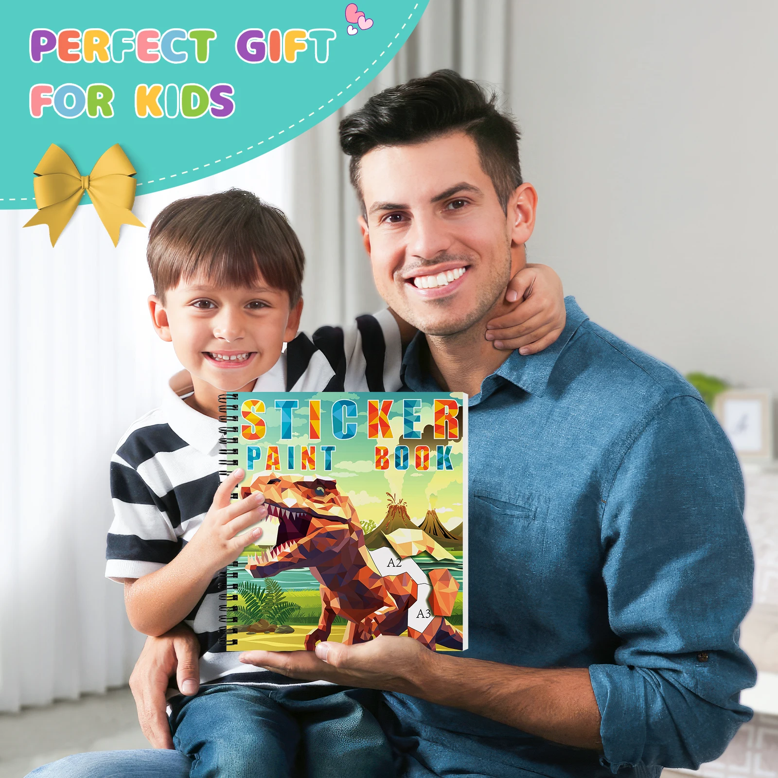 Sticker Books Reusable For Kids - Dinosaur, Ocean & Vehicle Activity ...