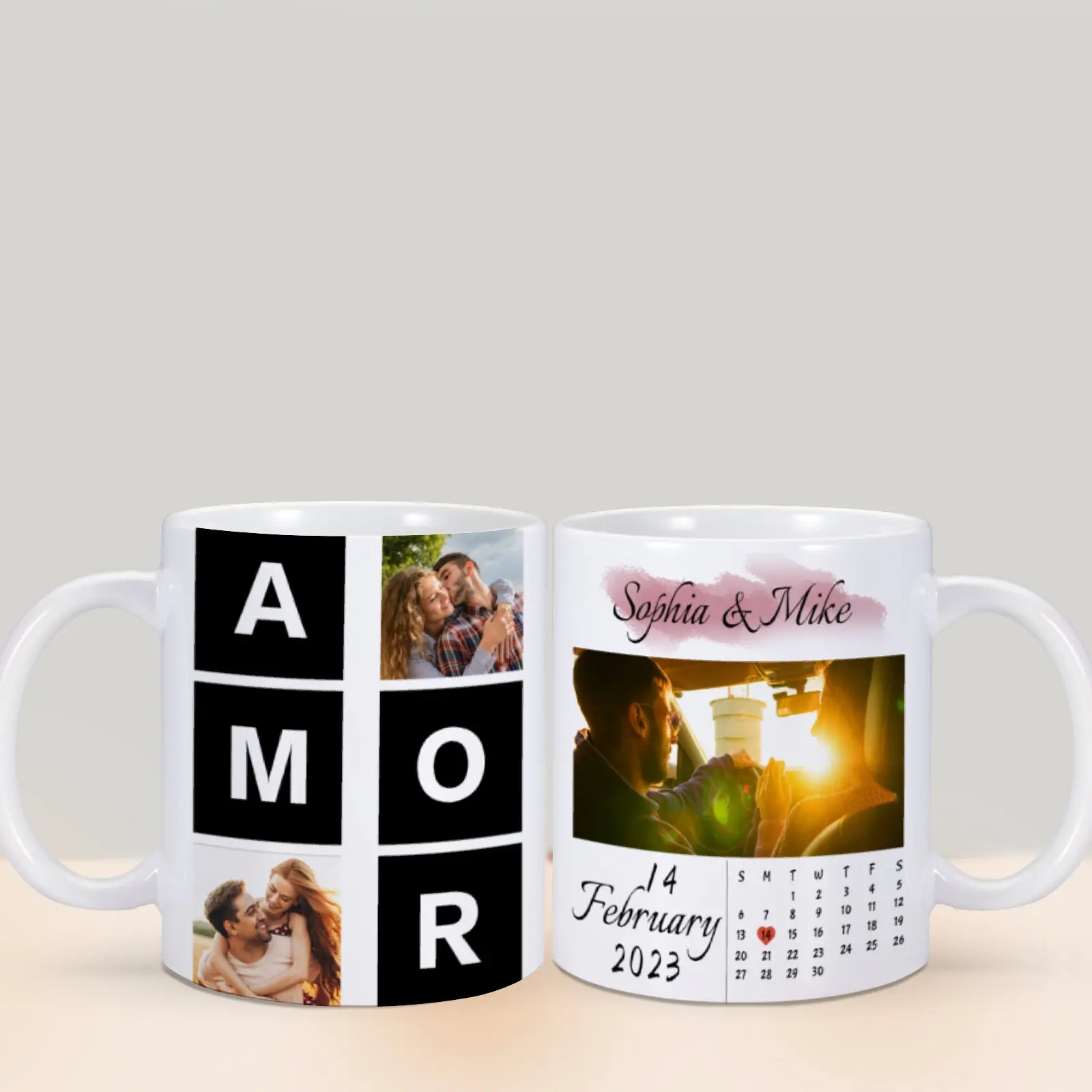 Personalized-Couple-Coffee-Mug-Double-sided-Customize-Photo-Name ...