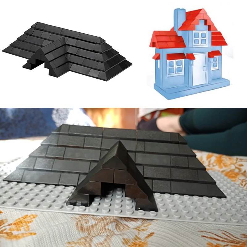 150Pcs-MOC-6119-DIY-Roof-Tiles-Pack-Brick-Pack-Enlighten-Block-Brick ...