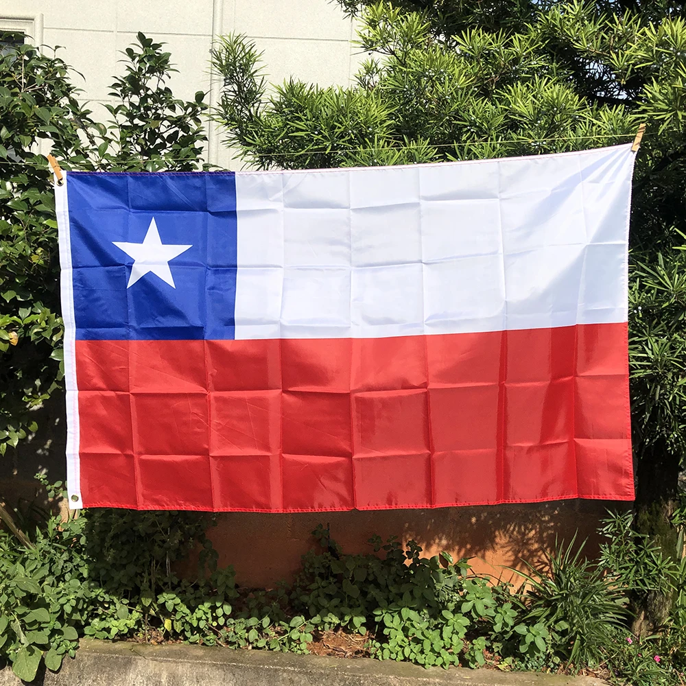 Z-ONE-Bandera-de-Chile-para-interiores-y-exteriores-90x150cm-poli-ster ...
